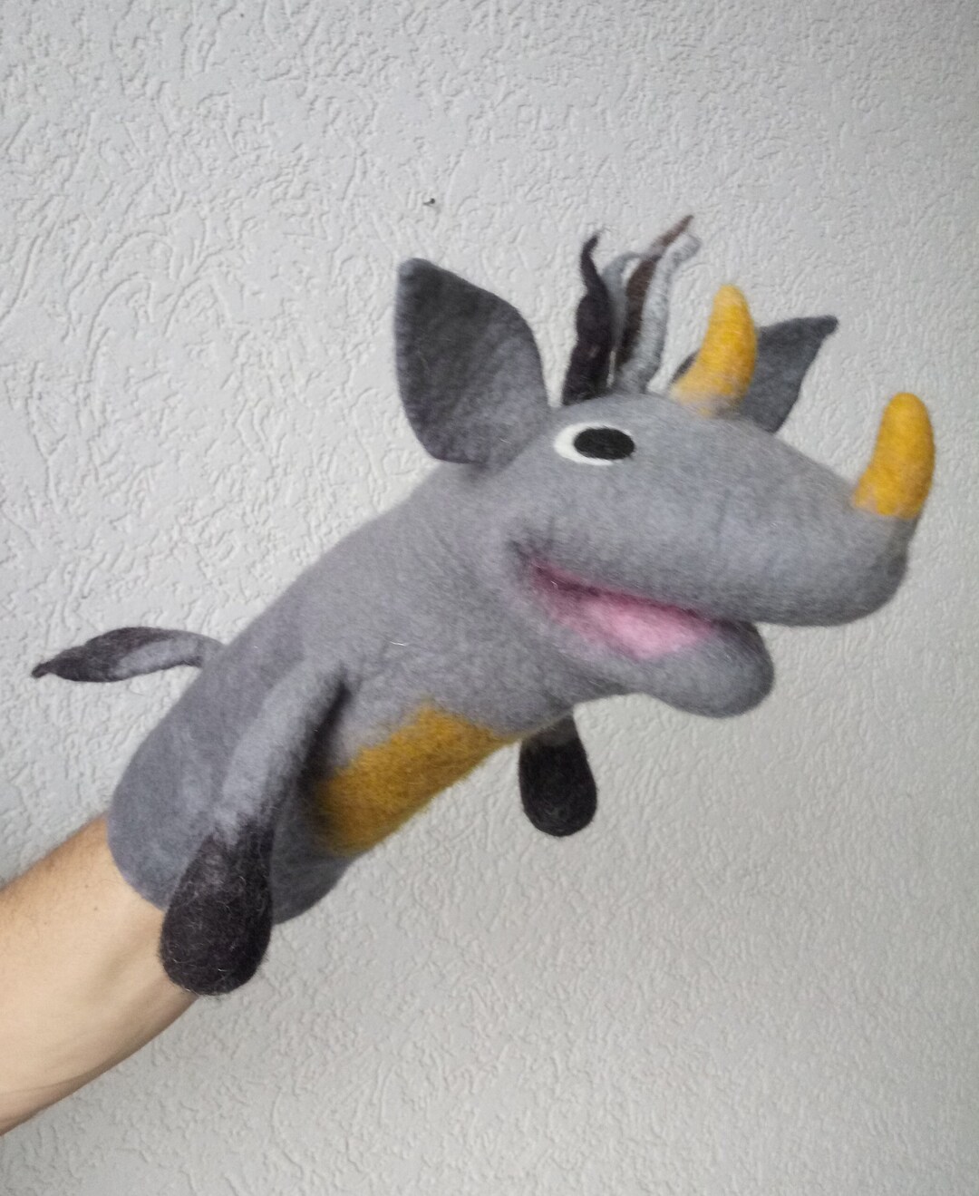 Hand Puppet rhinoceros - Etsy