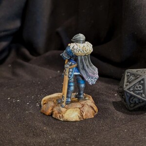 Blue Armored Knight/ Guard With Cape 28mm Painted Lazer Printed Resin ...