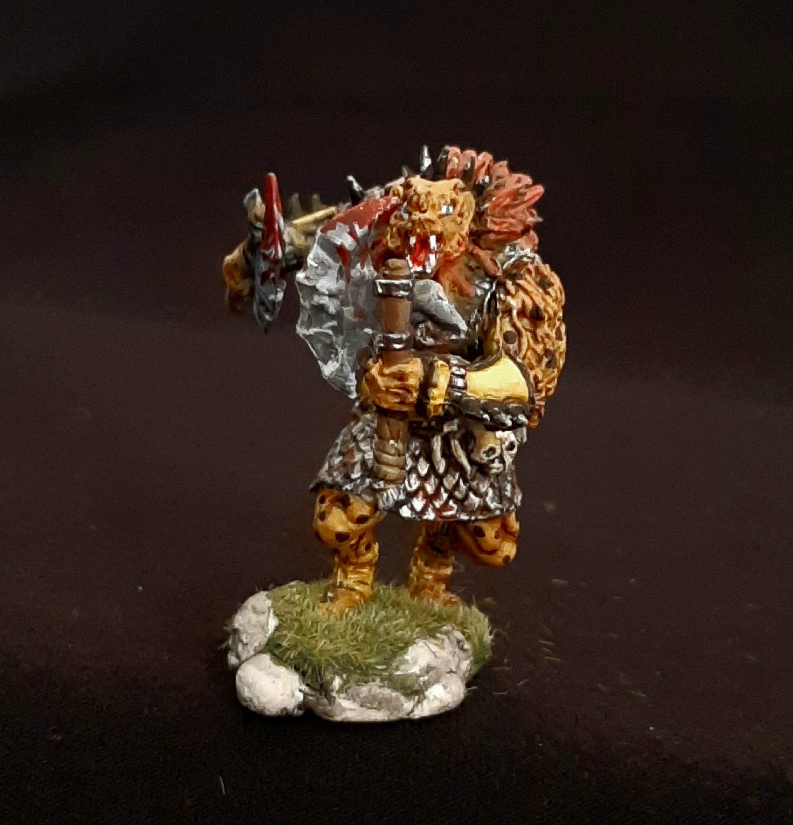 Gnoll with dual axes painted 28mm wizkids D and D miniature - Etsy 日本
