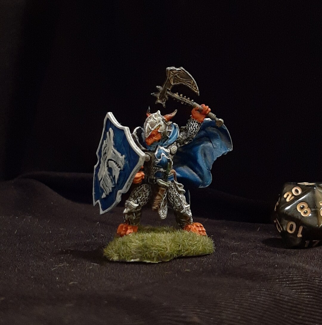 Dragonfolk / Dragonborn Paladin Knight With Shield 28mm Painted Wizkids ...