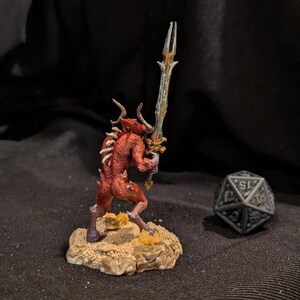 Horned Devil With Longsword 28mm Painted Tabletop RPG Gaming Miniature ...