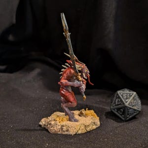 Horned Devil With Longsword 28mm Painted Tabletop RPG Gaming Miniature ...