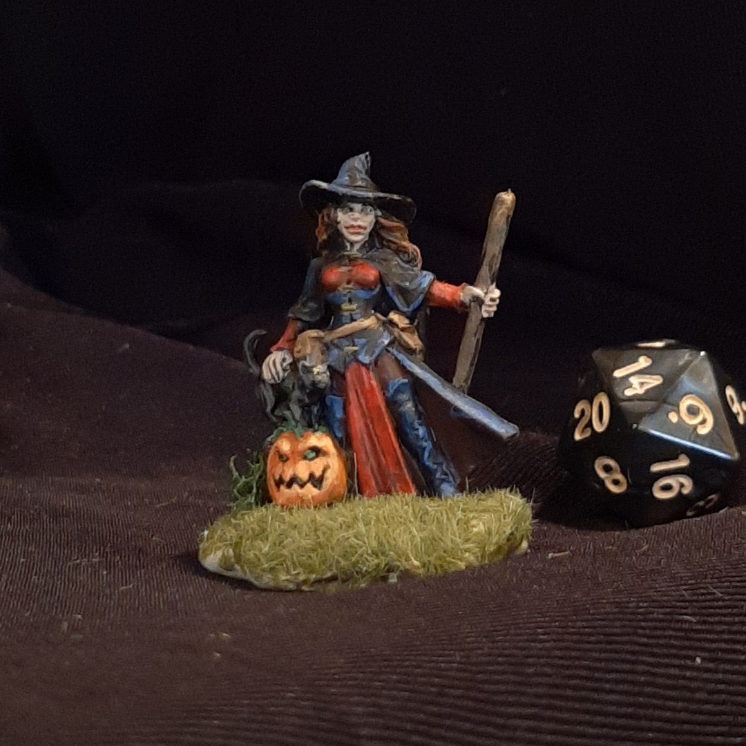 Cynthia the Wicked Witch 28mm Painted Reaper Tabletop RPG Miniature - Etsy