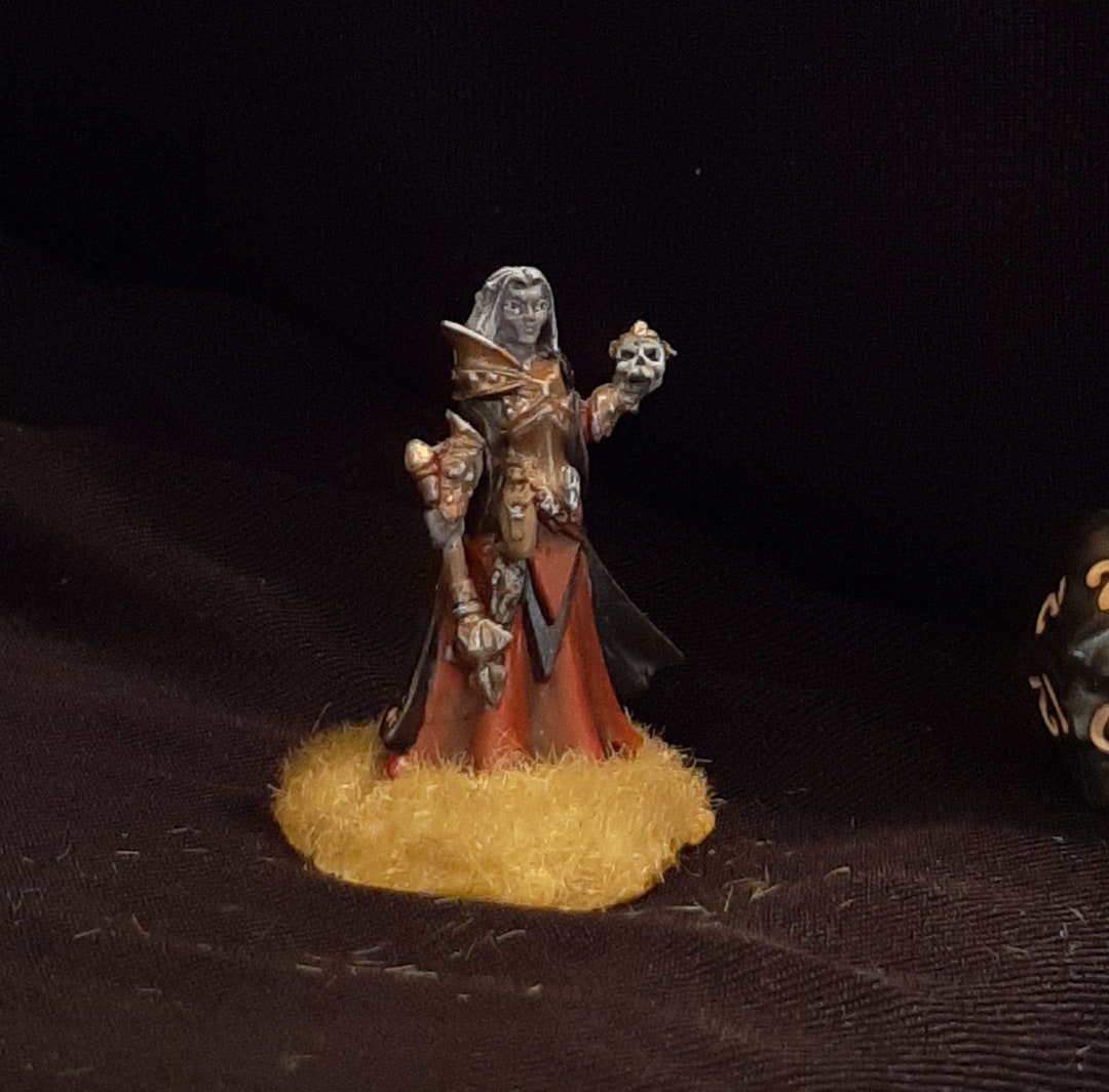 Female Drow / Dark Elf Priestess 28mm Hand Painted Reaper Tabletop RPG ...
