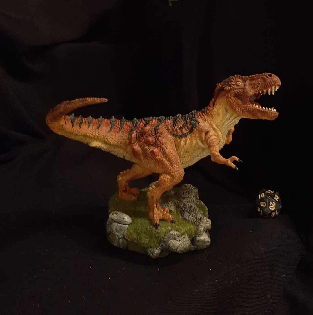 Tyrannosaurus Rex 28mm Scale Hand Painted RPG Tabletop Gaming Miniature ...