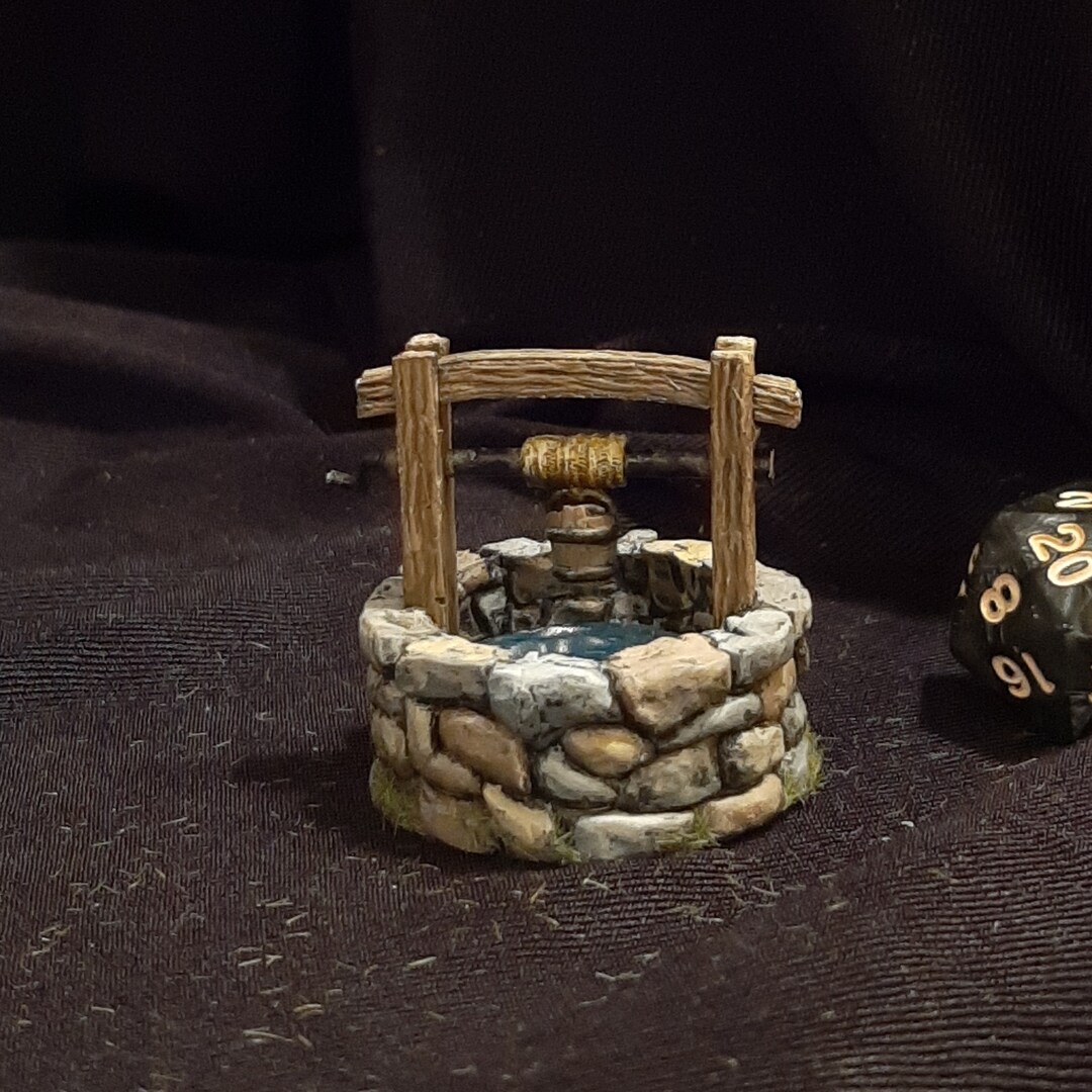 Wishing Well Terrain Painted 28mm Wizkids Plastic RPG Tabletop ...