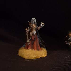 Female Drow / Dark Elf Priestess 28mm Hand Painted Reaper Tabletop RPG ...
