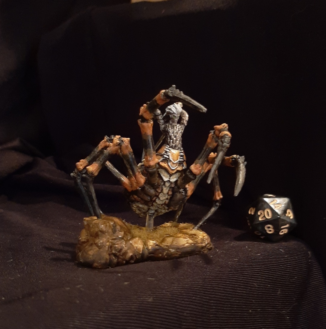 Dryder Drow Spider Centaur 28mm Hand Painted Wizkids Plastic - Etsy