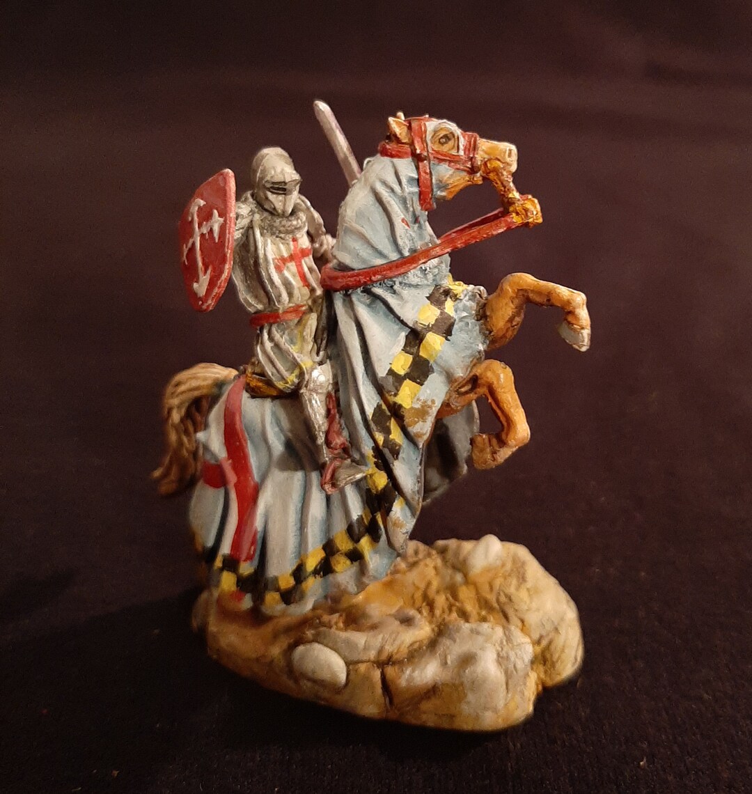 Hand Painted Knight on Horseback Wizkids Miniature Custom Sculptured ...
