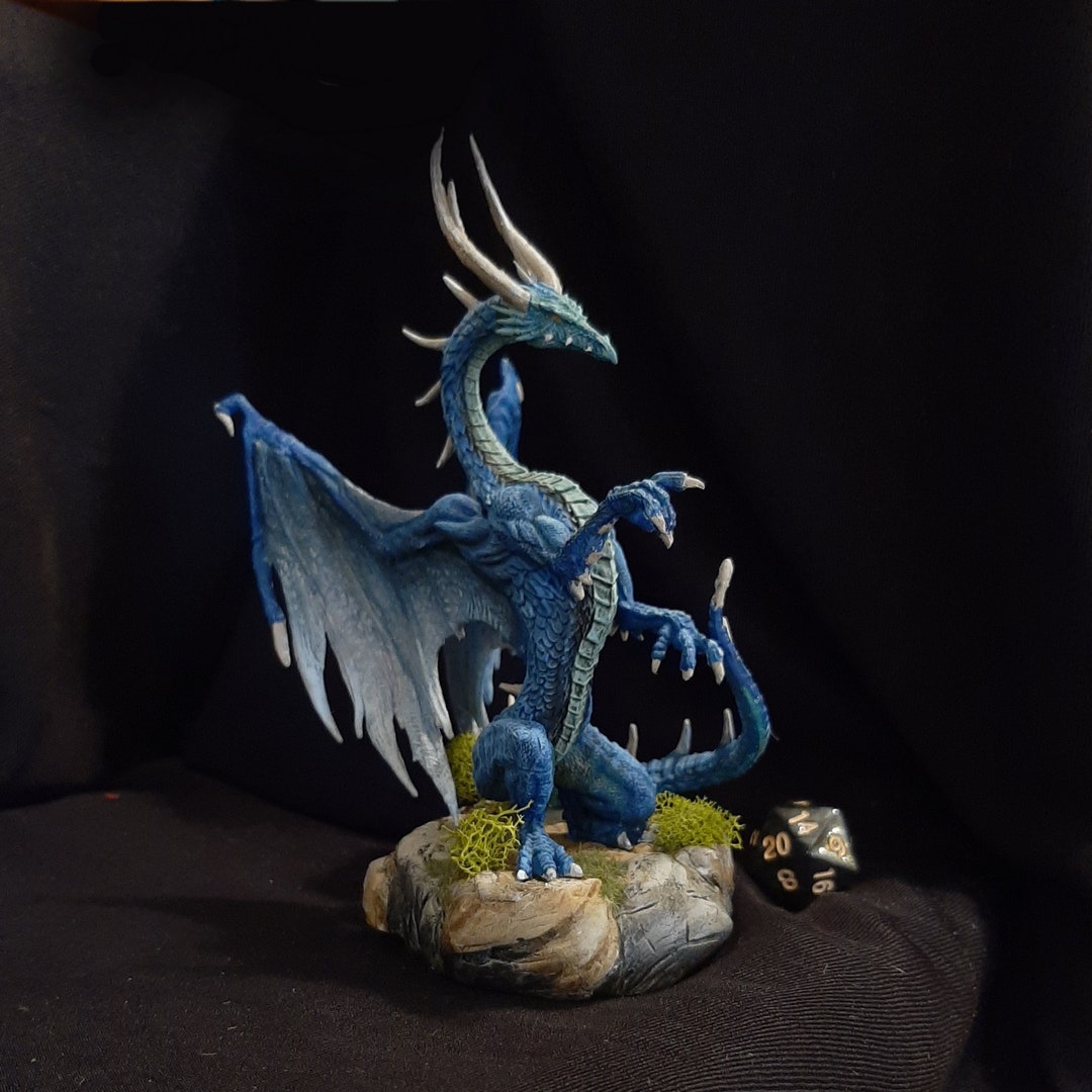 Elegant Blue Dragon 28mm Hand Painted Tabletop Rpg Wizkids Wizkids ...