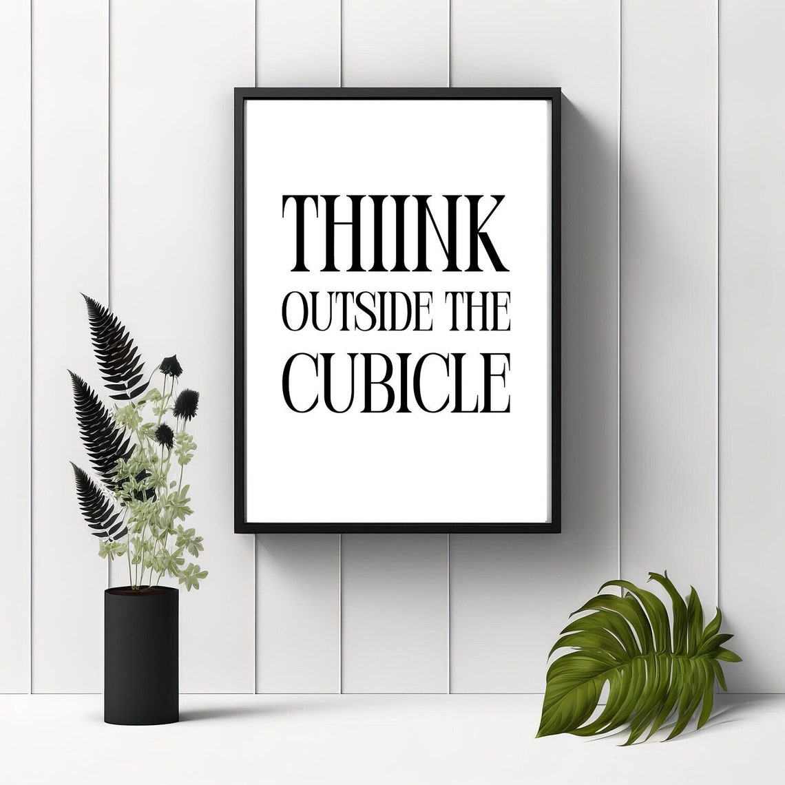 Think Outside the Cubicle Printable Art Wall Decor, Decorations for ...