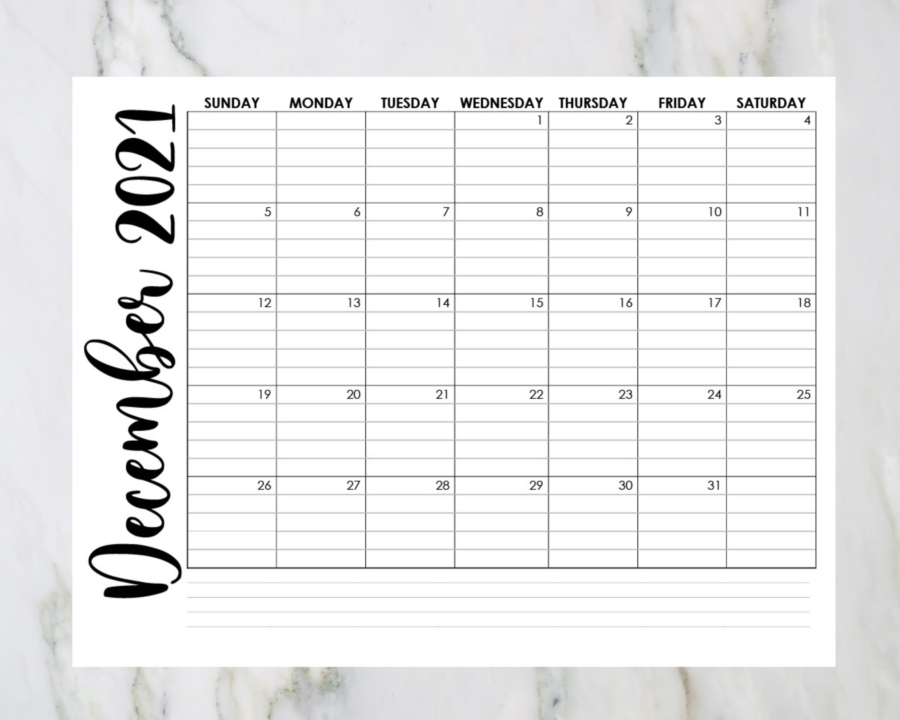 Lined Monthly Calendar Printable Calendar 2023