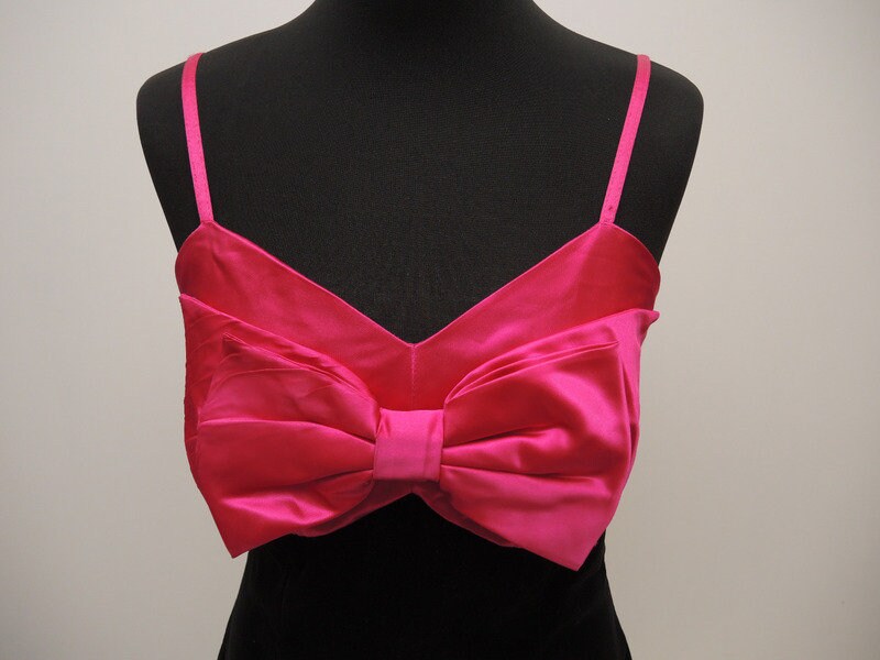 Black Velvet Cocktail Dress With Purple Ribbon - Etsy