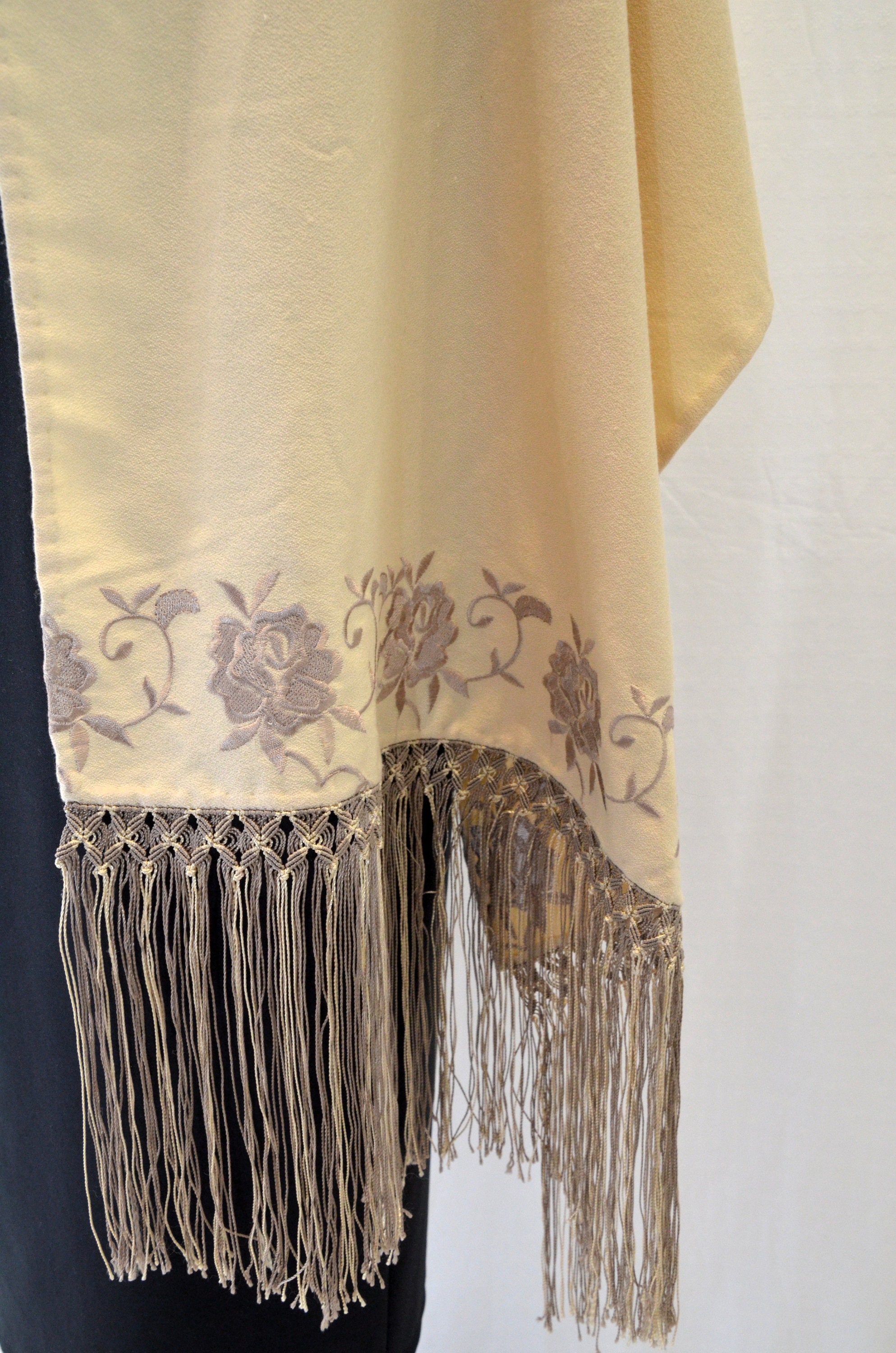 Vintage Stole unique colour of champagne | Etsy