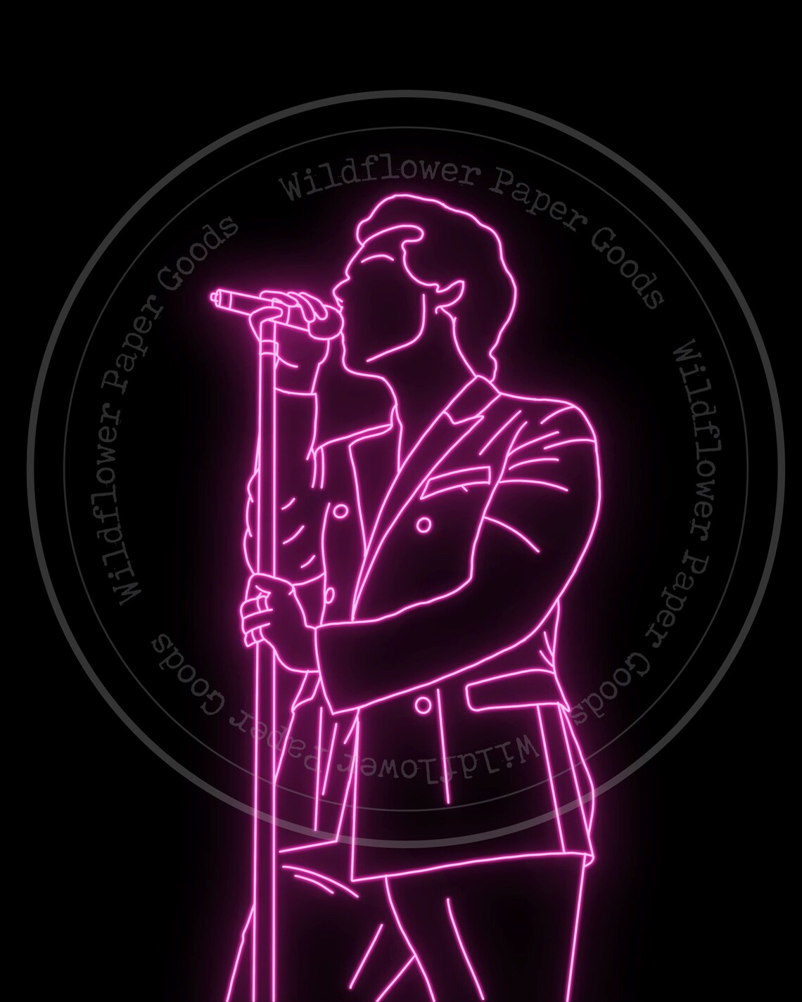 Harry Styles Print Harry Concert Print Pink Neon Sign - Etsy