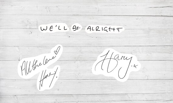 harry styles handwriting sticker Digital Drawing & Illustration etna.com.pe