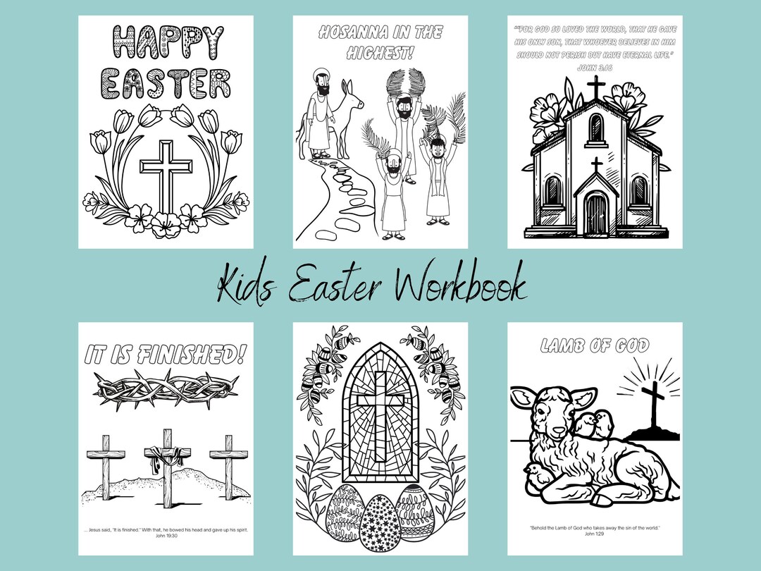 Bible Easter Coloring Worksheet Pages for Kids- Preschool, Kindergarten ...