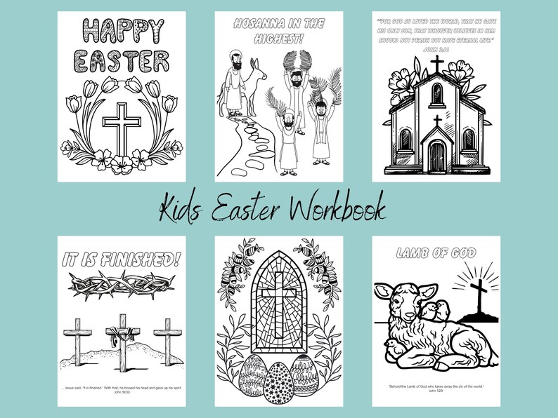 Bible Easter Coloring Worksheet Pages for Kids- Preschool, Kindergarten ...