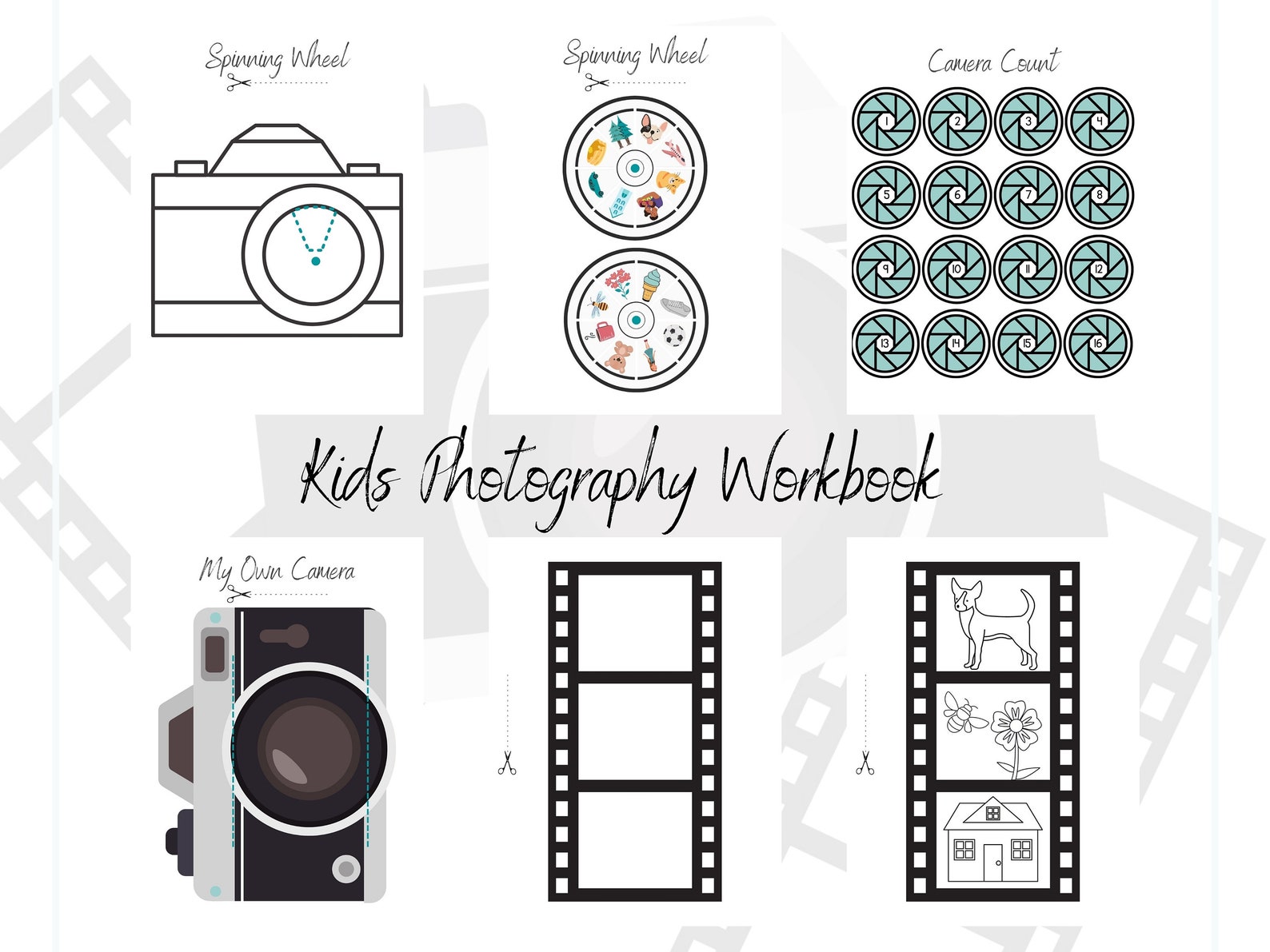 Kids Photography and Camera Worksheets- Ages 4-9- Preschool ...