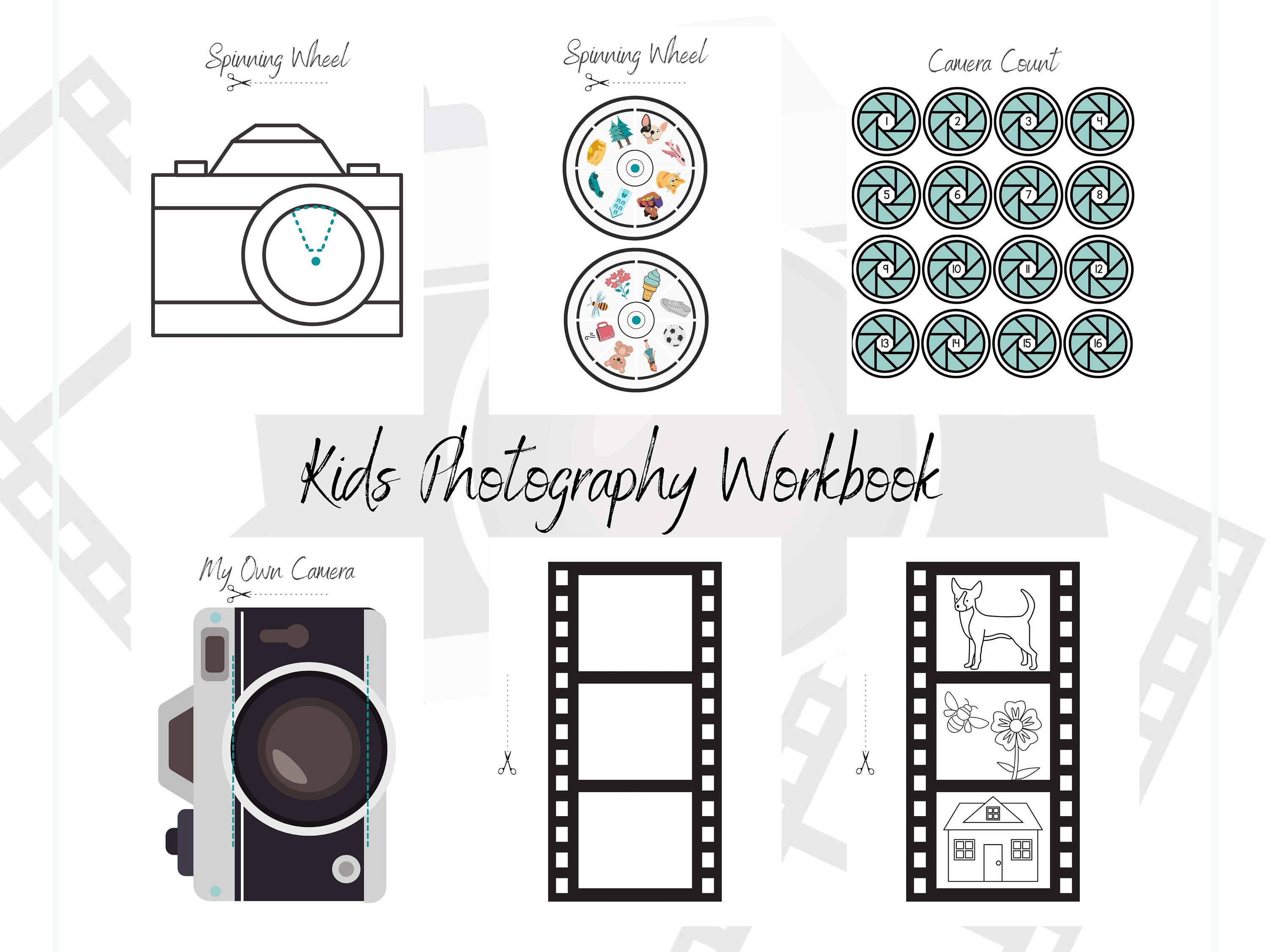 Kids Photography and Camera Worksheets- Ages 4-9- Preschool ...