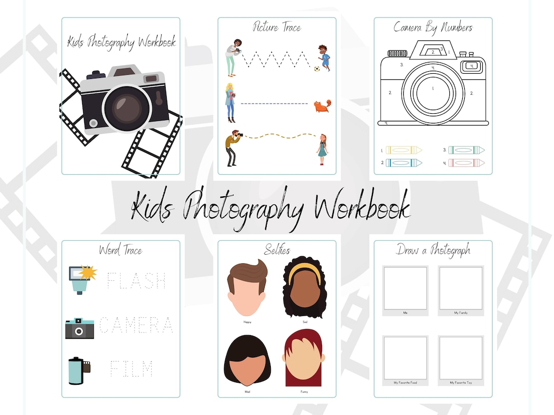 Kids Photography and Camera Worksheets- Ages 4-9- Preschool ...