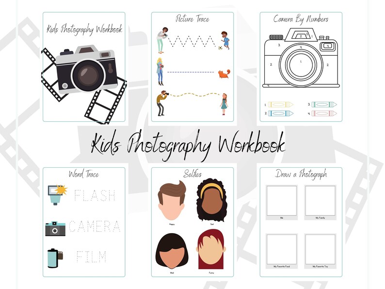 Kids Photography and Camera Worksheets- Ages 4-9- Preschool ...