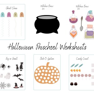 Halloween Printable Workbook, Fall Preschool Activity, Early Learning ...