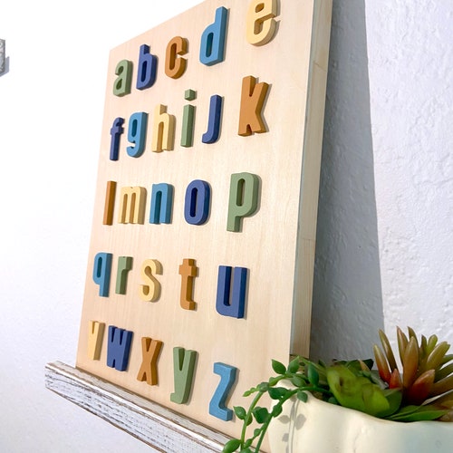 Alphabet Wood Sign Nursery Decor | Etsy