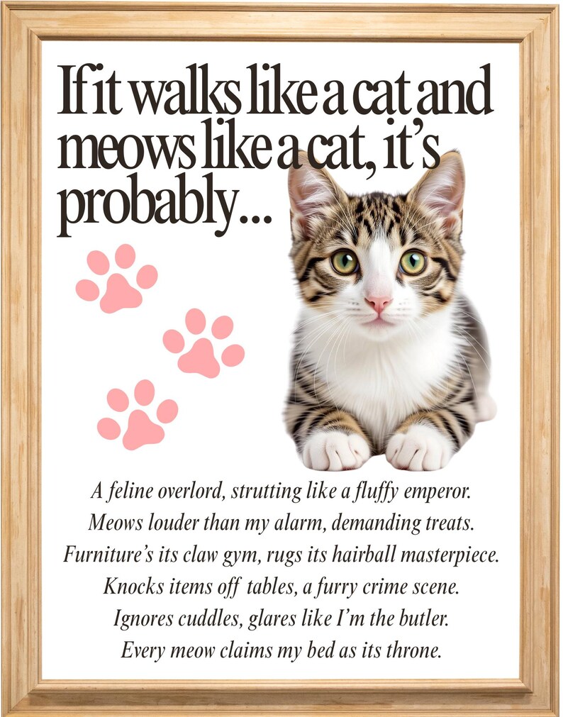 Feline Overlord Funny Cat Printable - Etsy