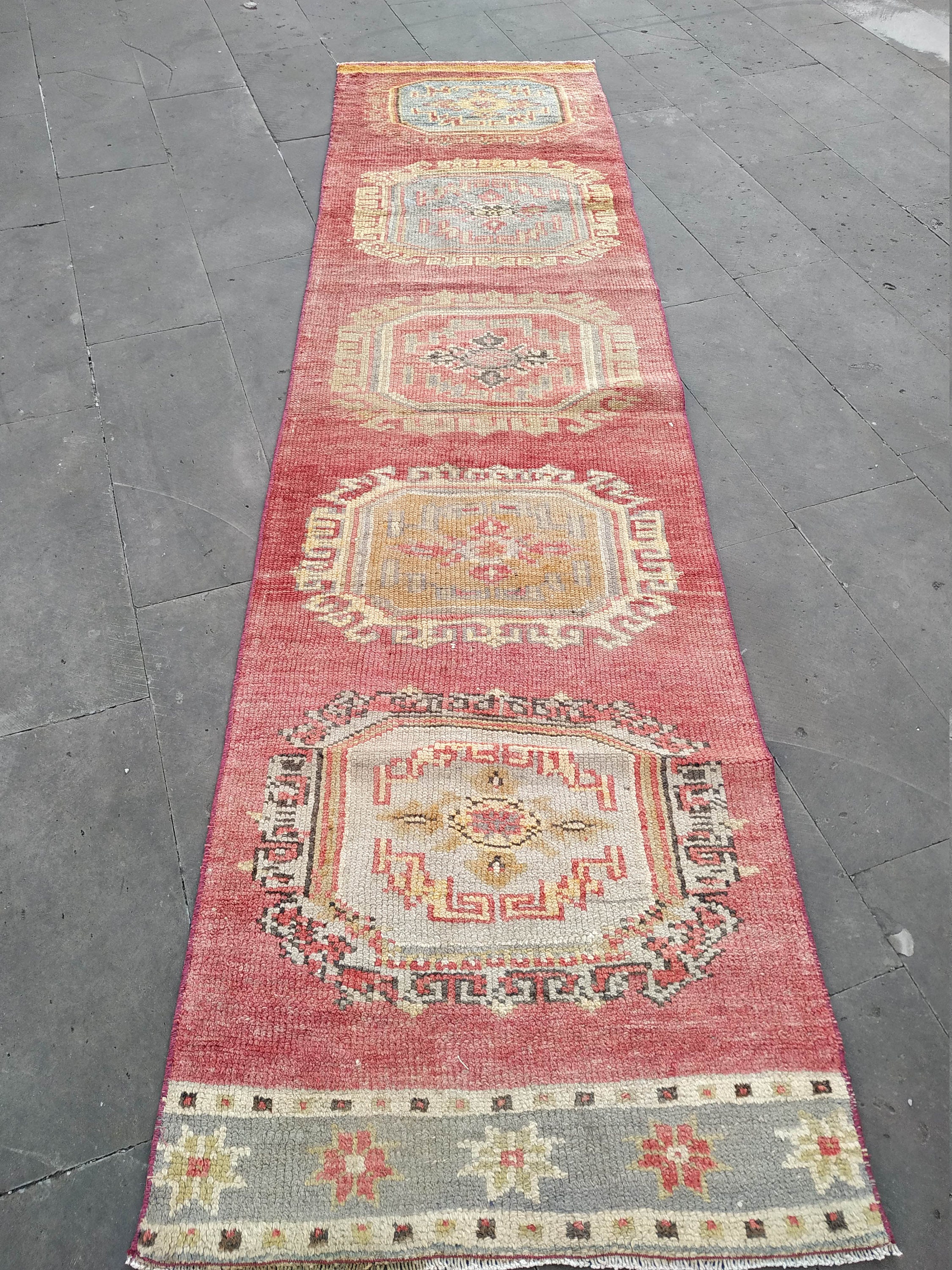 Turkish Runner Rug 2.7x10.5ftlong vintage rugcorridor | Etsy
