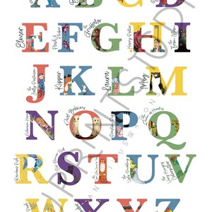 Printable Children's Book Character Alphabet Posters, Classroom ...