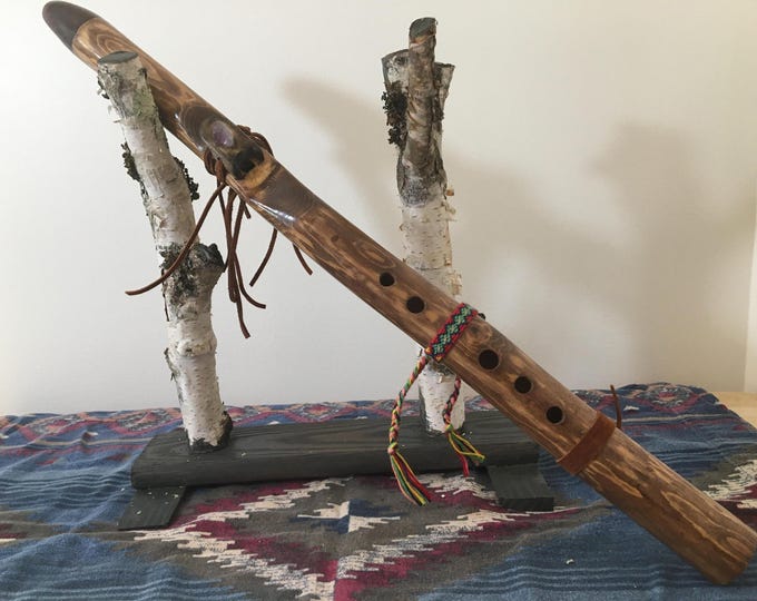 KEY of G MINOR Red Pine Wood Native American Style Branch Flute 432 Hz ...