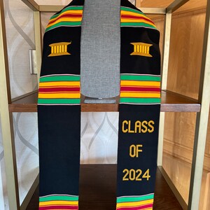 Custom Kente Cloth Graduation Stole Class of 2024 / Kente Grad Sash for ...