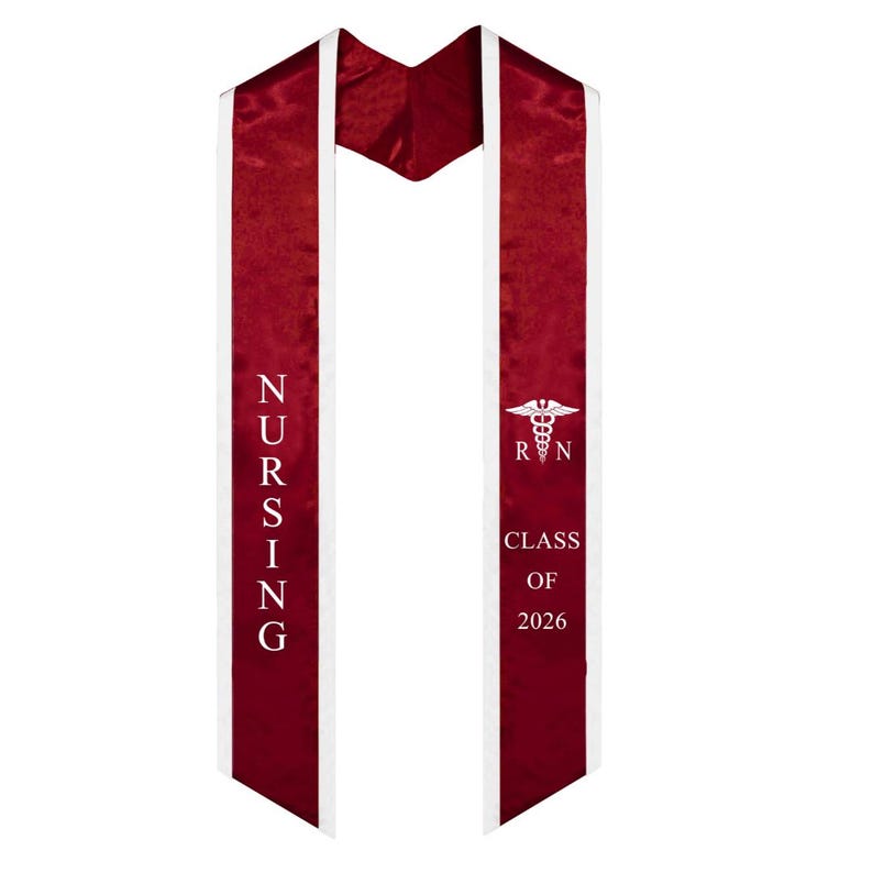 Custom RN Graduation Stole 2026 | Embroidered Nursing Sash - Etsy