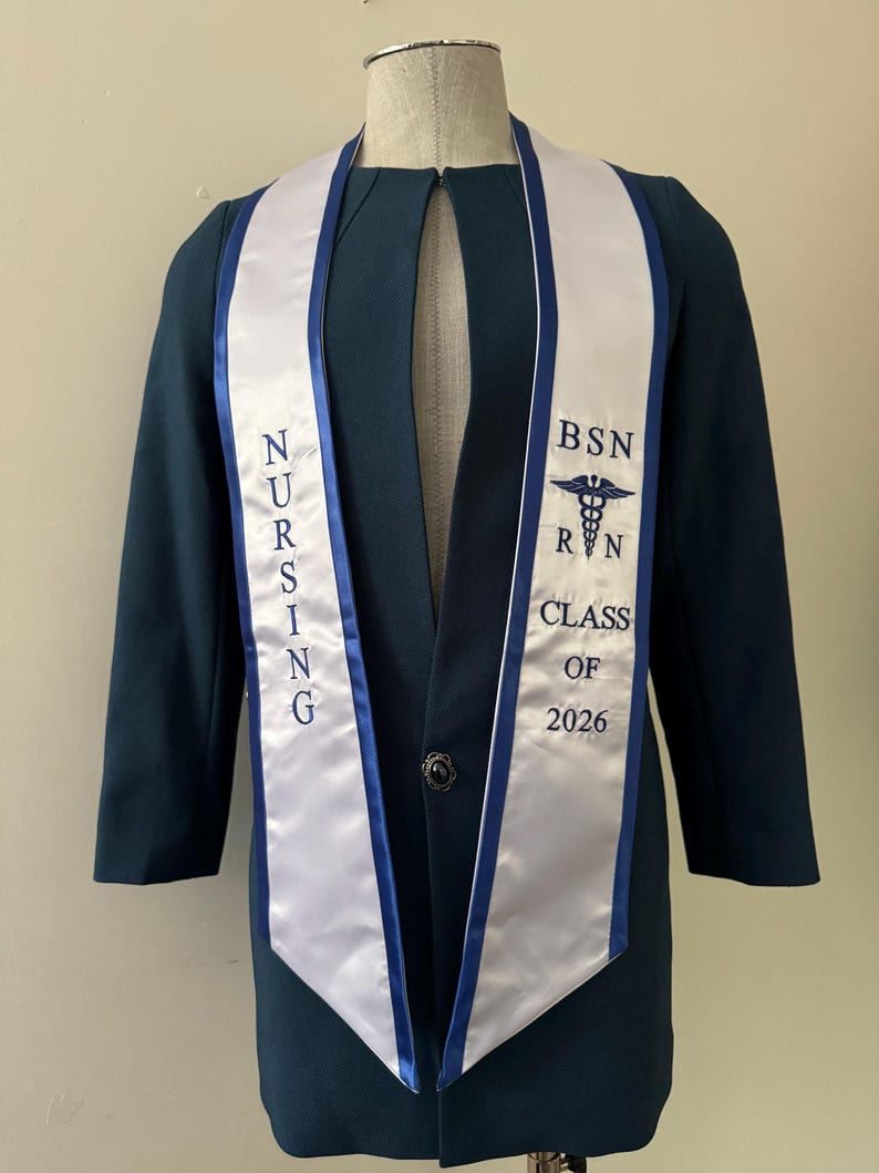 BSN RN Graduation Stole: Nursing Sash, Class of 2026 / 2025 - Etsy