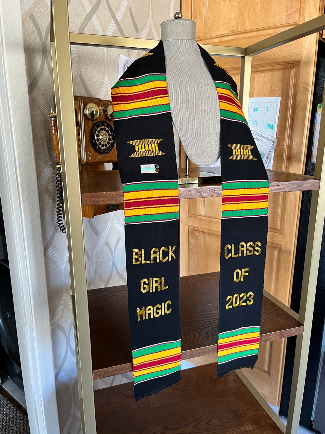 Black Girl Magic Graduation Stole, Class of 2023 Kente Sash, College ...