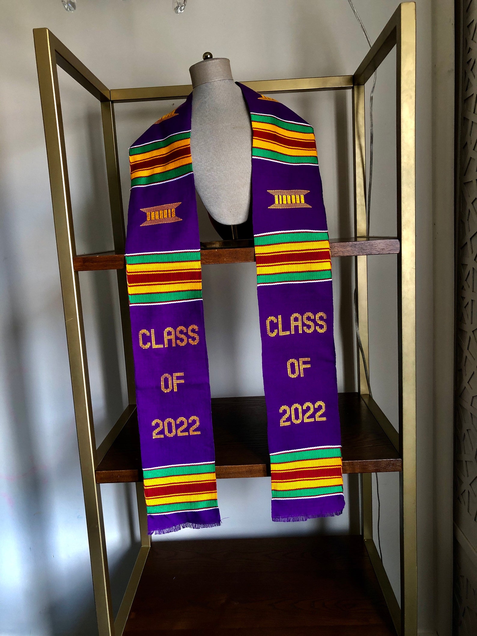 Graduation Stole Custom Kente Class of 2022 Sash Purple | Etsy