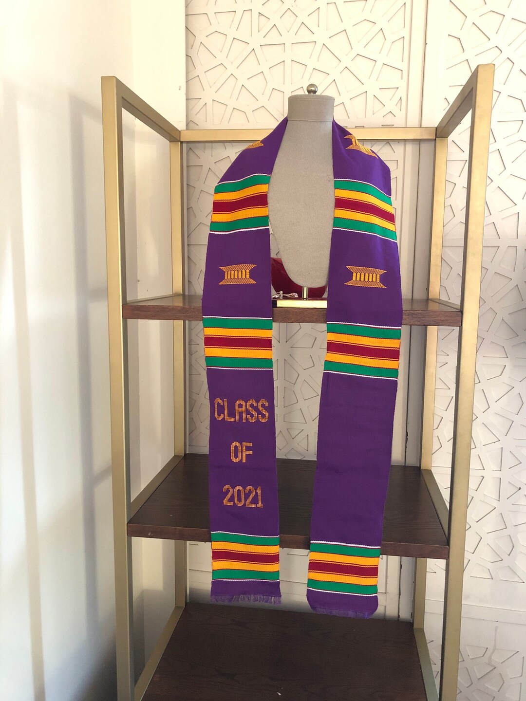 Customized Graduation Stoles Class of 2022 Kente Sash / Purple - Etsy