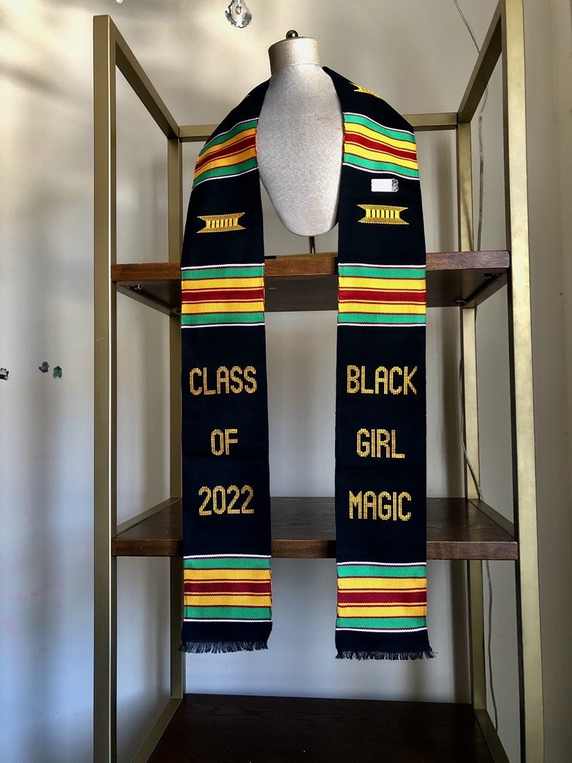 Graduation Stole Black Girl Magic Custom Kente Class of 2022 | Etsy