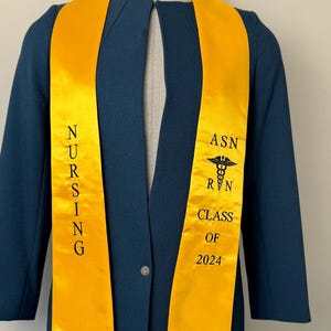 Nurse Graduation Stole Class of 2024, BSN Rn,asn RN, Nursing Graduation ...