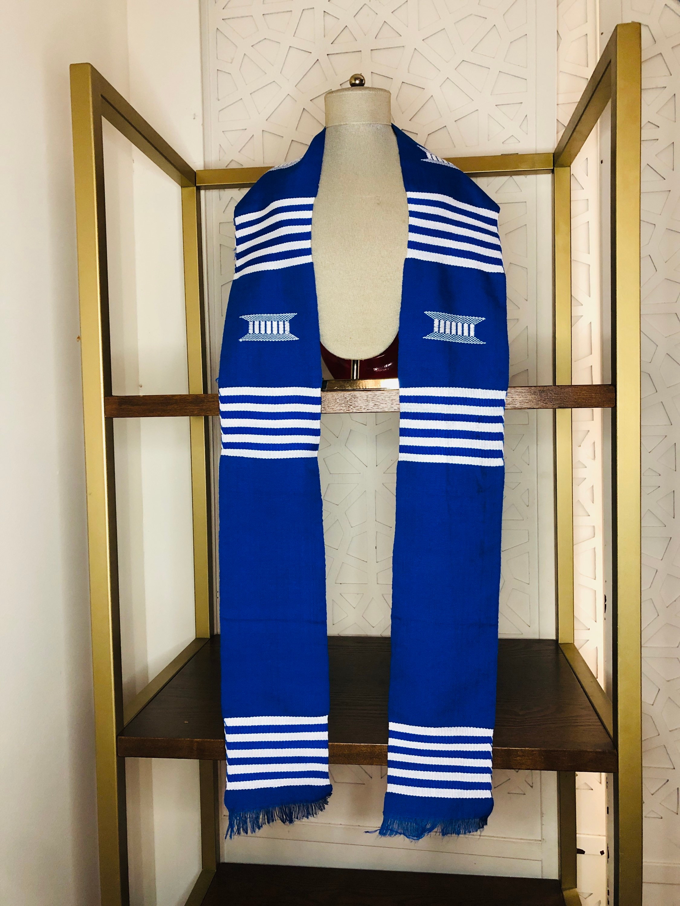 Custom Graduation Stoles Class of 2021 Kente Sash / Blue and | Etsy UK