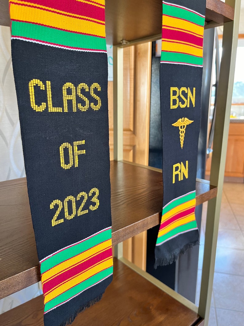 Custom Nurse Graduation Stoles Class of 2023 Kente Sash RN - Etsy