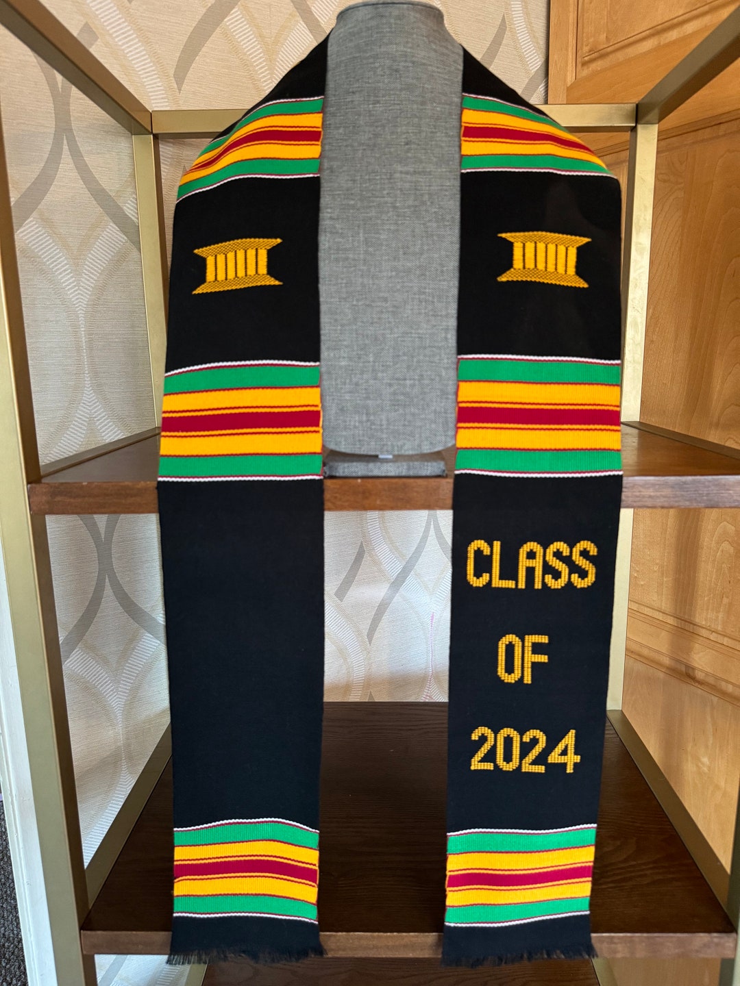 Custom Kente Cloth Graduation Stole Class of 2024 /2025 / Kente Grad ...