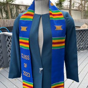 Custom Graduation Stole Kente Class of 2023 Blue African Stoles ...