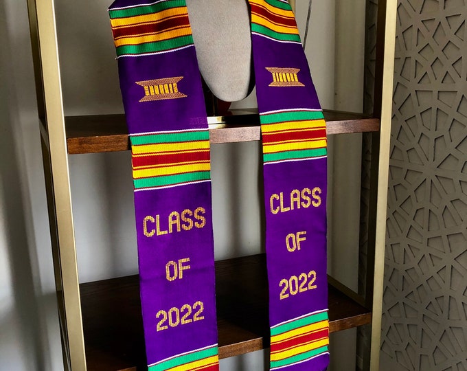 Graduation Stole Custom Kente Class of 2022 Sash Purple - Etsy