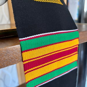 Educated Black Woman Graduation Stoles Class of 2025, Black Kente Sash ...