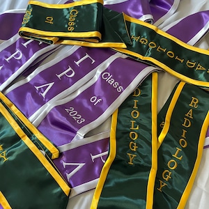 Custom Graduation Stole: Class of 2025, Personalized Sash - Etsy