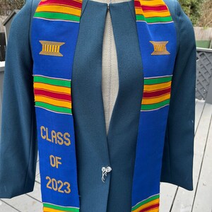 Custom Graduation Stole Kente Class of 2023 Blue African Stoles ...