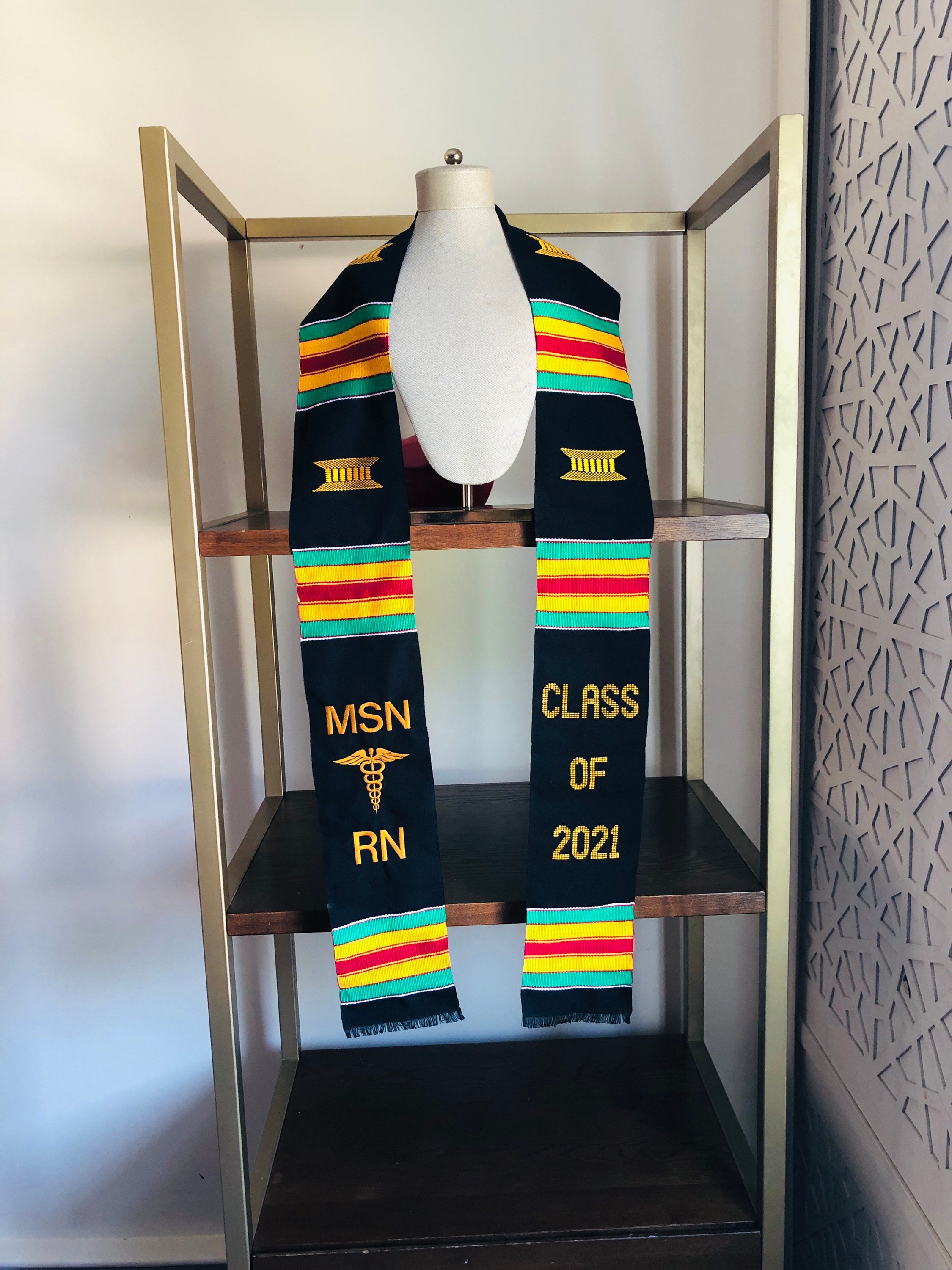 Custom Nurse Graduation Stoles Class of Kente Sash BSN - Etsy