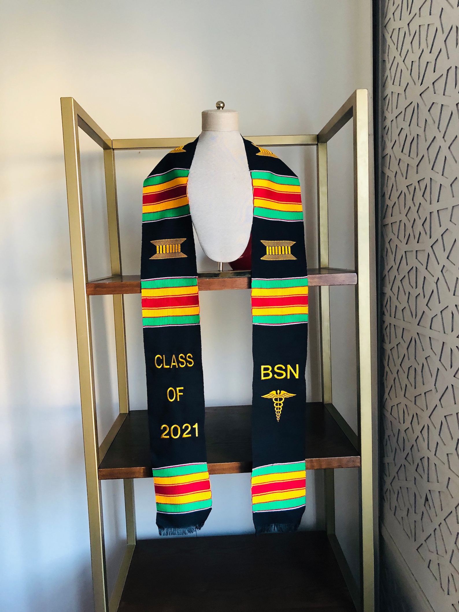 Custom Nurse Graduation Stoles Class of 2021 Kente Sash BSN | Etsy